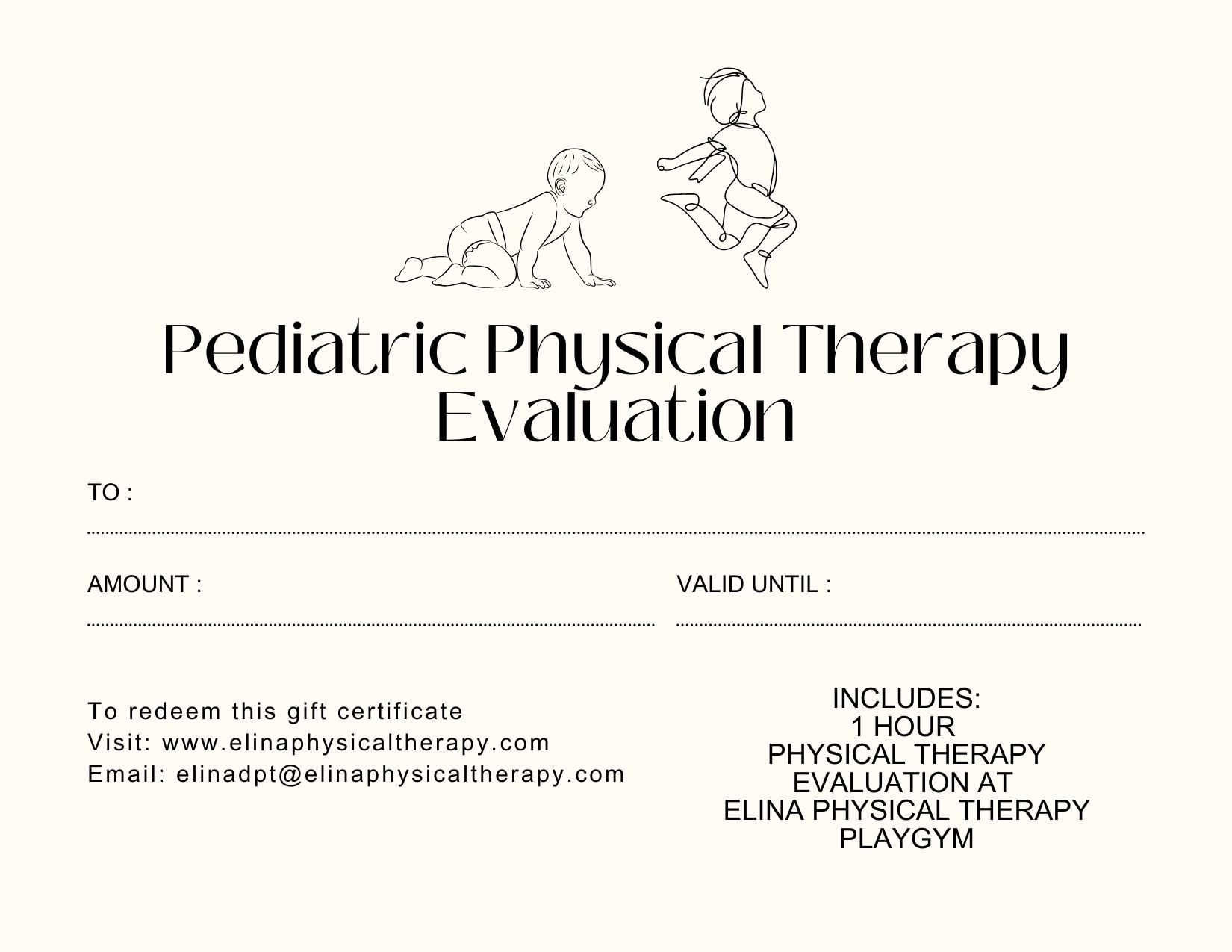 Gift Certificates - Elina Physical Therapy